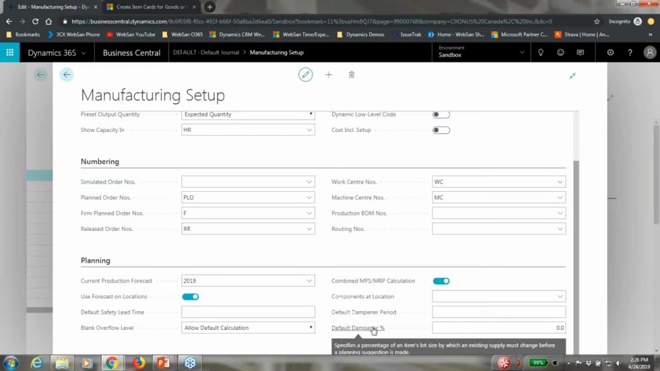 Microsoft Dynamics 365 Business Central Manufacturing Series Part III ...